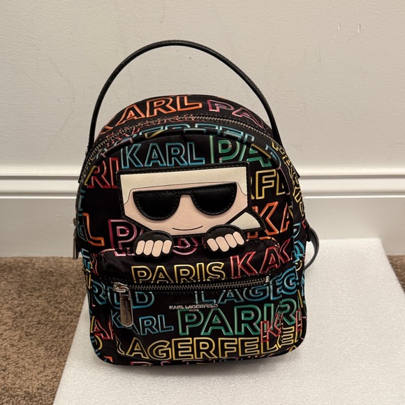 Karl Lagerfeld | Bags | Karl Lagerfeld Black And Multicolor Graphic ...